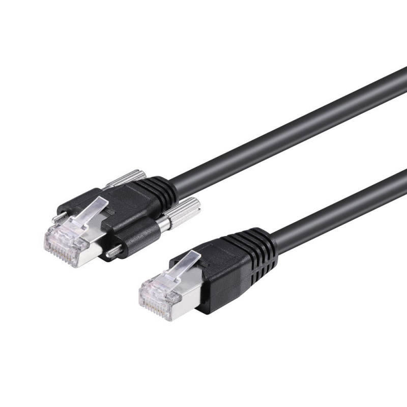 RJ45 Straight connector with screws To Straight connector GIGABit cable